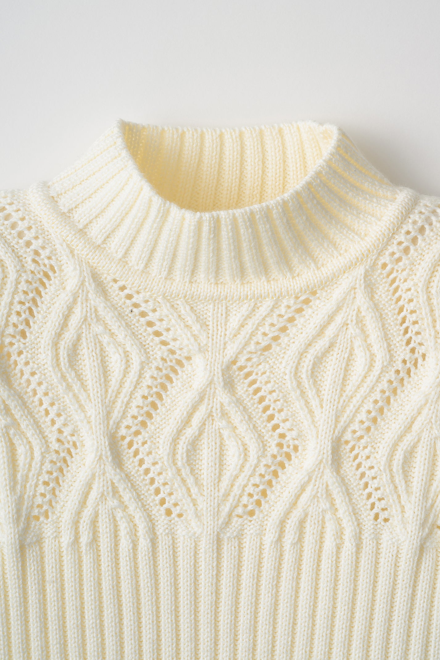 Diamond knit tops (Ivory) – Audire