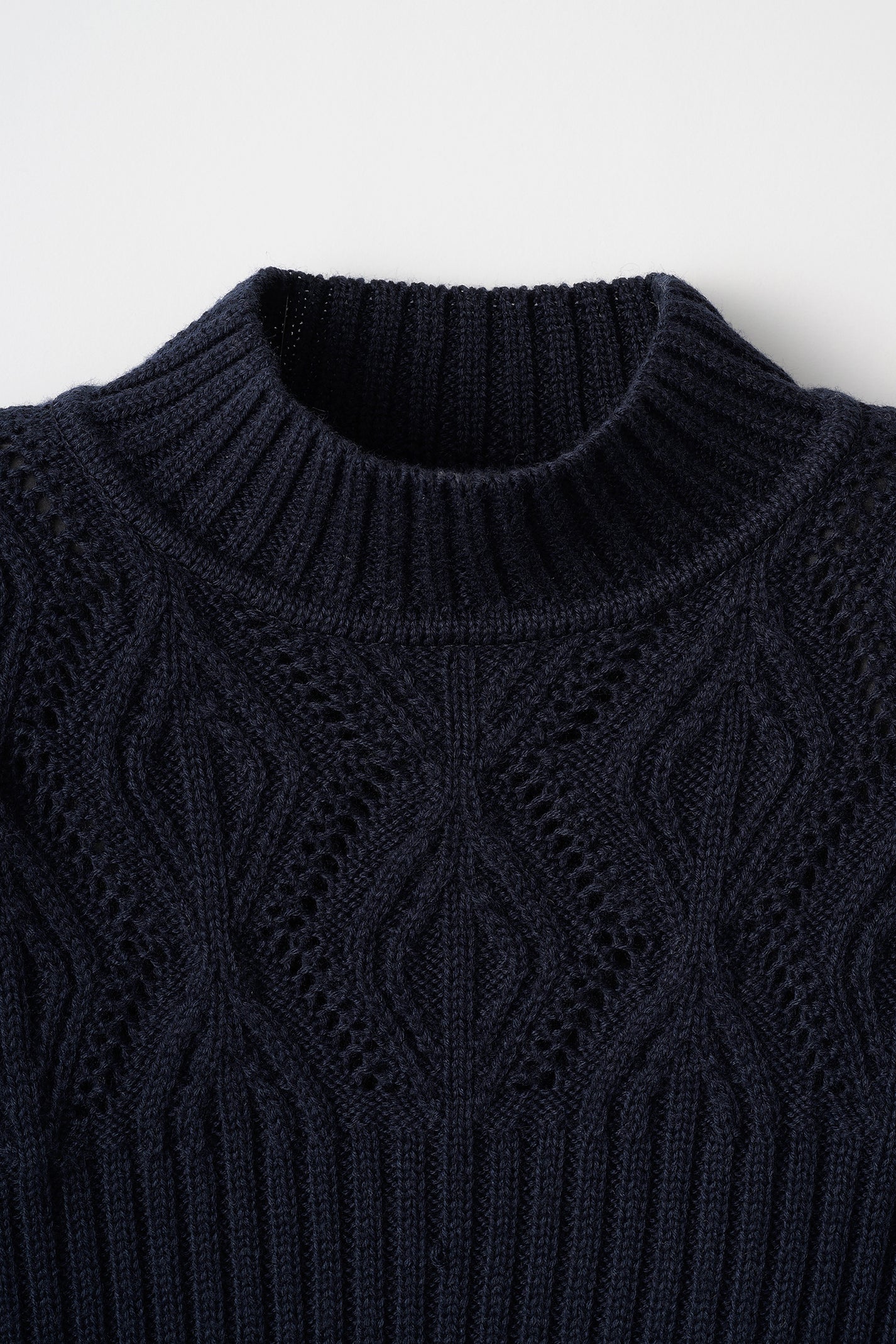 Diamond knit tops (Dark navy) – Audire